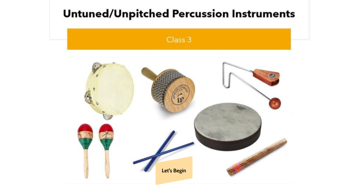 Class3: Unpitched Percussion Play along by Monique Scantlebury-Hinds on ...