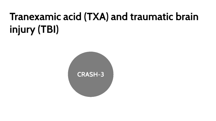 Tranexamic acid (TXA) and traumatic brain injury (TBI) by Jesper Ratzer ...
