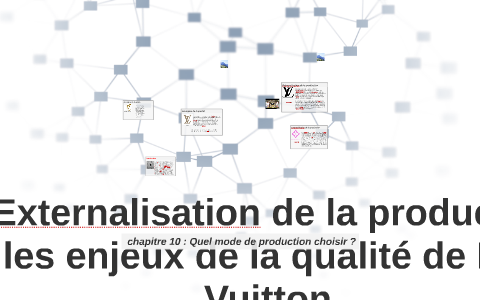 l'externalisation de la production et les enjeux de la quali by hugo ...