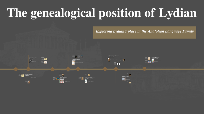 The Genealogical Position of Lydian Language by Tobias Søborg on Prezi