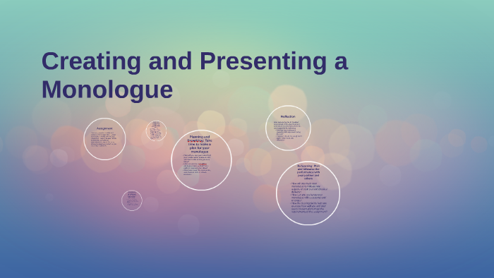 Creating and Presenting a Monologue by Harbert Barndt on Prezi
