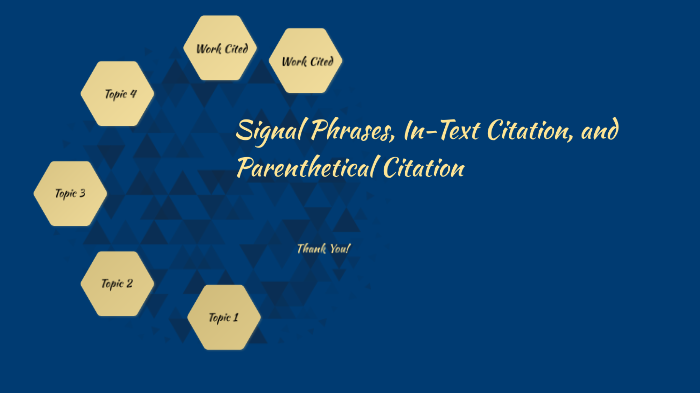 In-Text Citation , Parenthetical Citation and Signal Phrases by Jessica ...