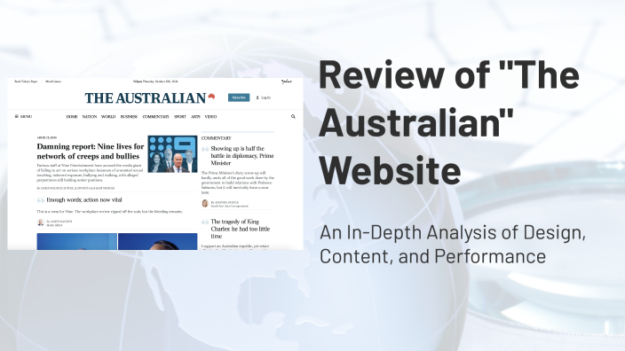 Review of The Australian Website by Dylan on Prezi