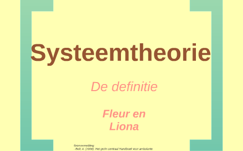 Systeemtheorie by Lieve Sanchez on Prezi