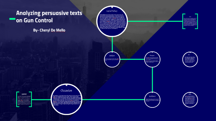 Analyzing persuasive texts on gun control by Cheryl Demello on Prezi