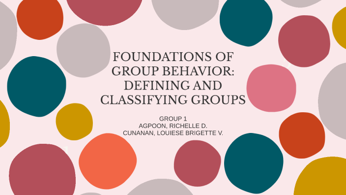 FOUNDATIONS OF GROUP BEHAVIOR: DEFINING AND CLASSIFYING GROUPS by Louiese brigette on Prezi