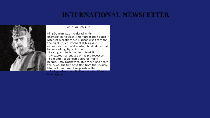 Macbeth Newspaper by Being MiixedChicaa on Prezi