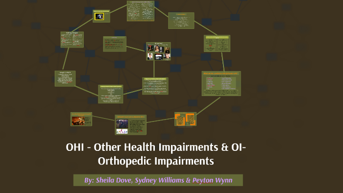 OHI - Other Health Impairments & OI- Orthopedic Impairments by Sheila ...