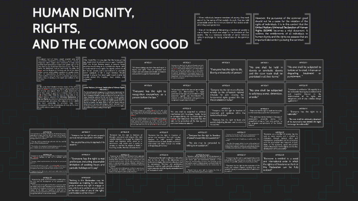 HUMAN DIGNITY, RIGHTS, AND THE COMMON GOOD by Joseph Portugal on Prezi