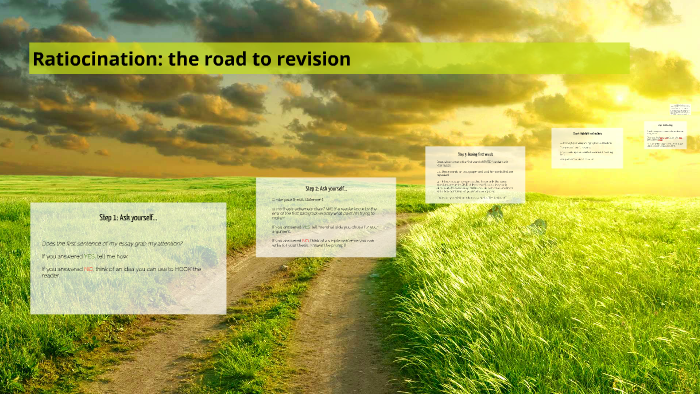 Ratiocination: the road to revision by Sarah Gadsby on Prezi