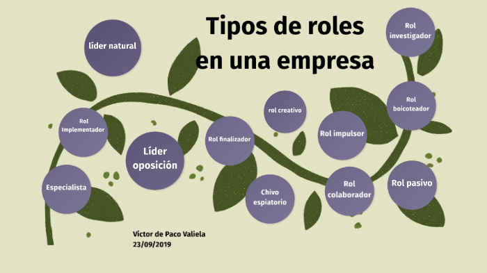 Tipos de roles en una empresa by Víctor de Paco on Prezi