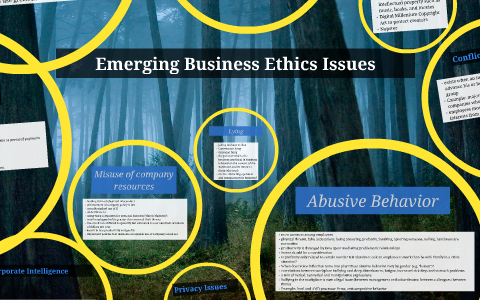 Emerging Business Ethics Issues by on Prezi