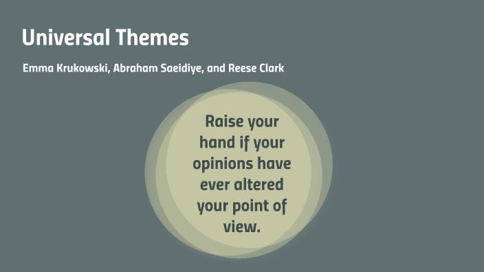 Universal Themes by Reese Clark on Prezi