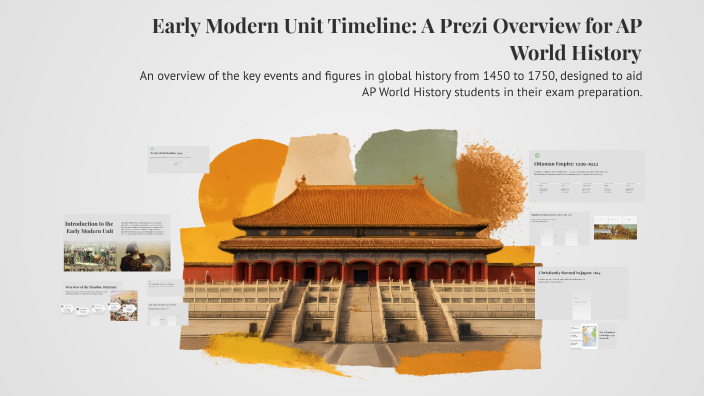 Early Modern Unit Timeline: A Prezi Overview for AP World History by ...