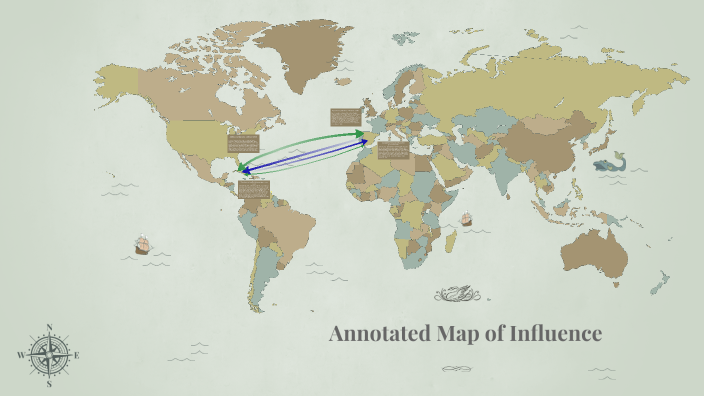 Annotated Map of Influence by Mae Parker on Prezi