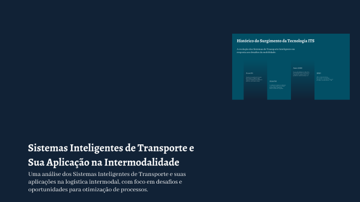 Sistemas Inteligentes de Transporte e Sua Aplicação na Intermodalidade ...