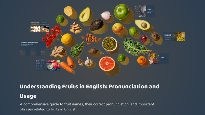 Understanding Fruits in English: Pronunciation and Usage by Astrid ...