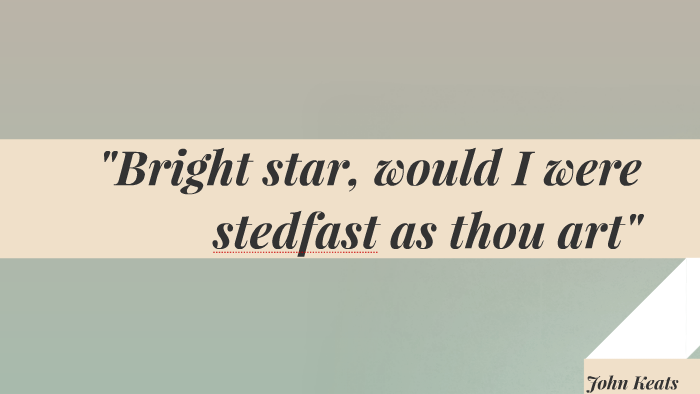 "Bright Star" Keats project by Kaleigh Oates on Prezi