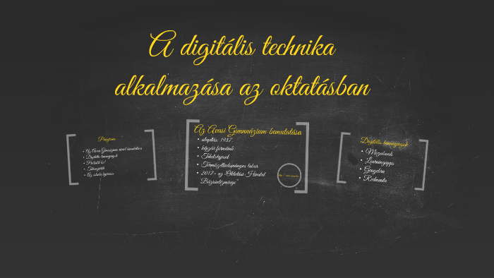 A digitális technika alkalmazása az oktatásban by Andrea Horváth on Prezi