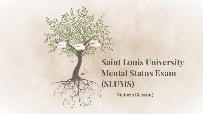 Saint Louis University Mental Status Exam (SLUMS) by Victoria Blessing ...