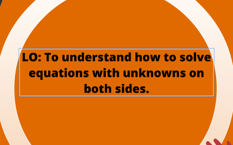 Solving Equations with unknowns on both sides of the equation by ...