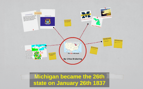 Michigan became the 26th state on January 26th 1837 by Chloe Brokering ...