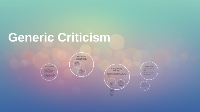 Generic Criticism by Lindsay Stauffer on Prezi