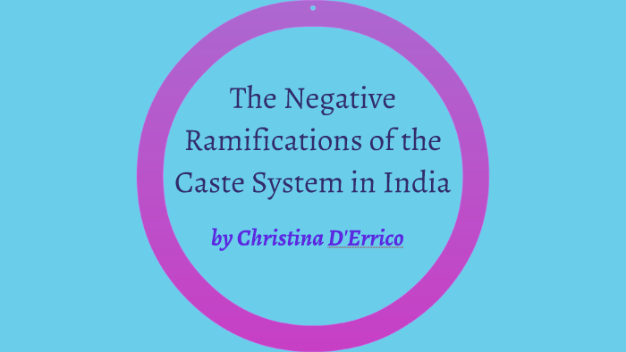 The Negative impact of the Caste system on India by Christina D'Errico ...