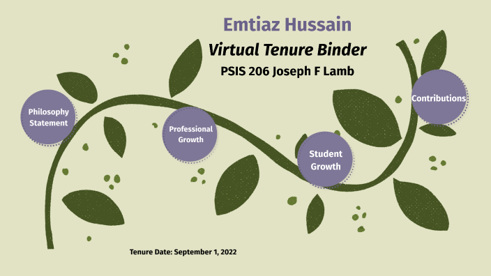 Virtual Tenure Binder by Emtiaz Hussain on Prezi