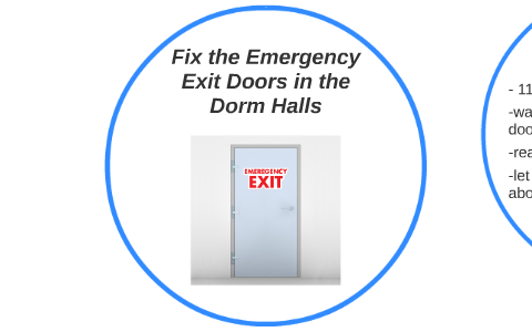 Change the Emergency Exit Doors in the Dorm Halls by Nicolas Mendieta ...