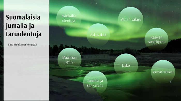 Suomalaisia jumalia ja taruolentoja by Sara Heiskanen on Prezi