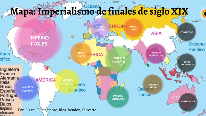 Mapa: Imperialismo de finales de siglo XIX by ALEXANDRA SOPHIA ALZATE ...