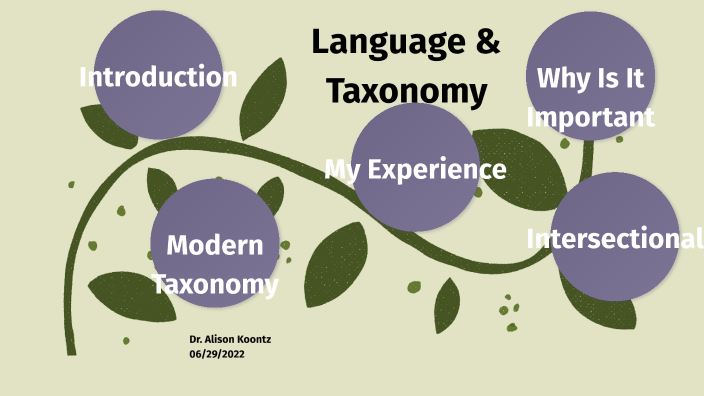Language & Taxonomy by Alison Koontz on Prezi