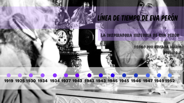Línea de tiempo de Eva Perón by VIVIANA MARIN MUNOZ on Prezi