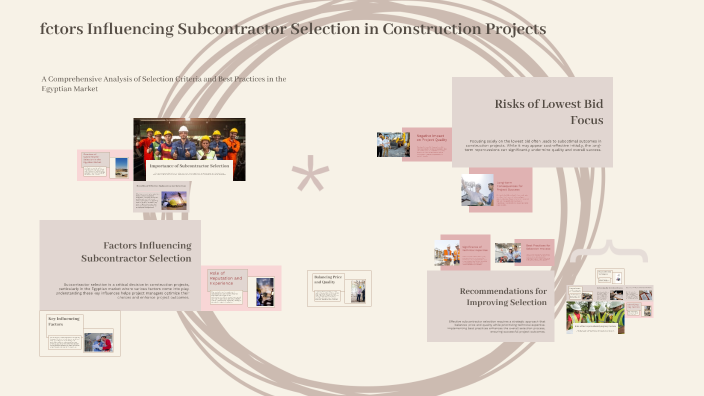 Actors Influencing Subcontractor Selection in Construction Projects by ...