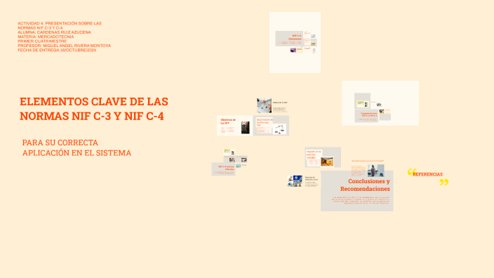 ELEMENTOS CLAVE DE LAS NORMAS NIF C-3 Y NIF C-4 by Azucena Cardenas on ...
