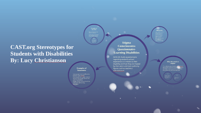 CAST.org Stereotypes for Students with Disabilities by Lucy ...