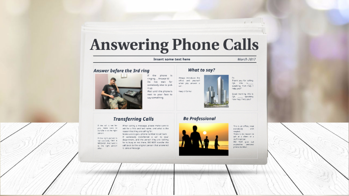 How to handle phone calls by on Prezi