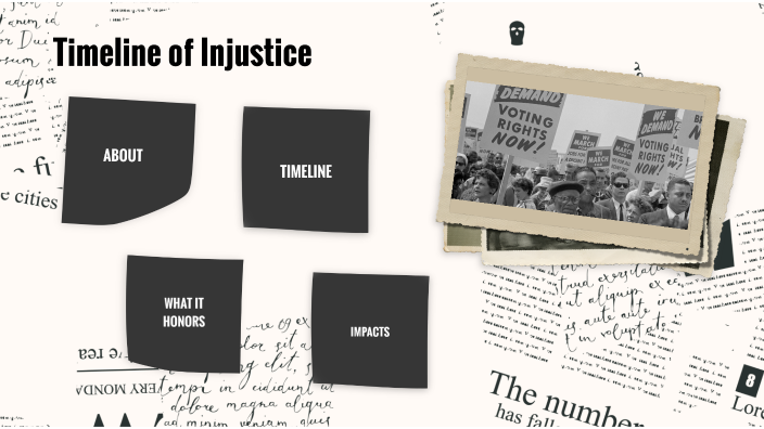 Timeline of injustice by Aliyah hernandez on Prezi