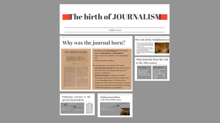 journalism and newspapers in the 18th century by matilde carrara on Prezi