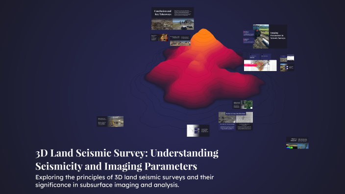 3D Land Seismic Survey: Understanding Seismicity and Imaging Parameters ...