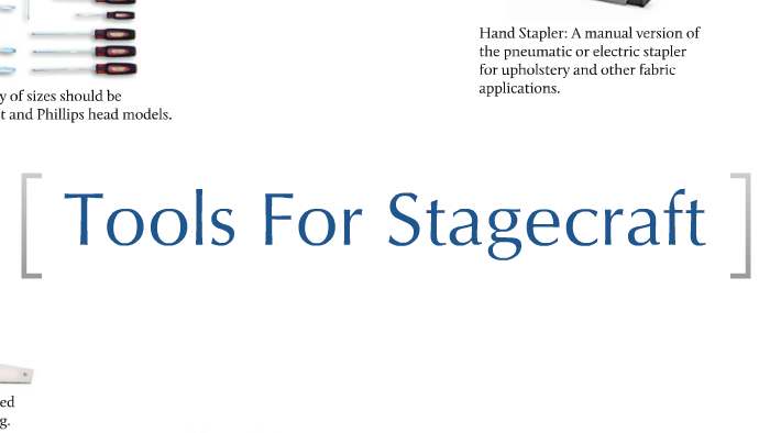 Tools for Stagecraft by Sterling Blackwell on Prezi