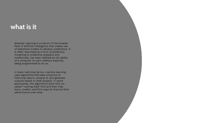 machine learning by on Prezi