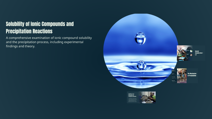 Solubility of Ionic Compounds and Precipitation Reactions by Yael ...