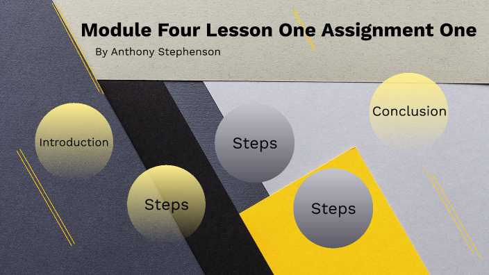 Module Four Lesson One Assignment One by Anthony Stephenson on Prezi