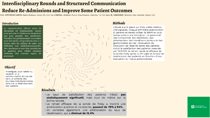 Interdisciplinary Rounds and Structured Communication Reduce Re ...