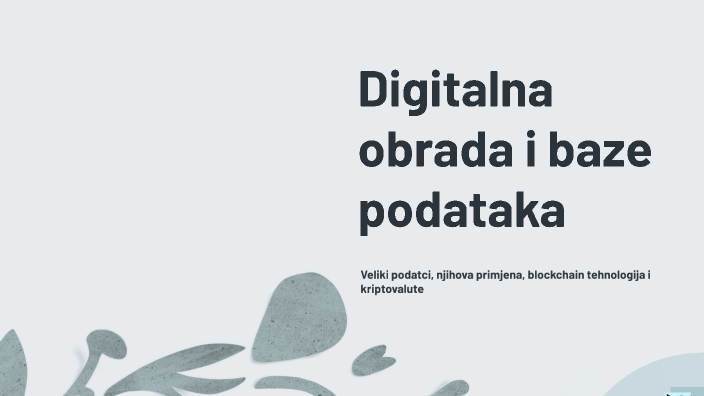 Digitalna obrada i baze podataka by Ajna Skomorc on Prezi