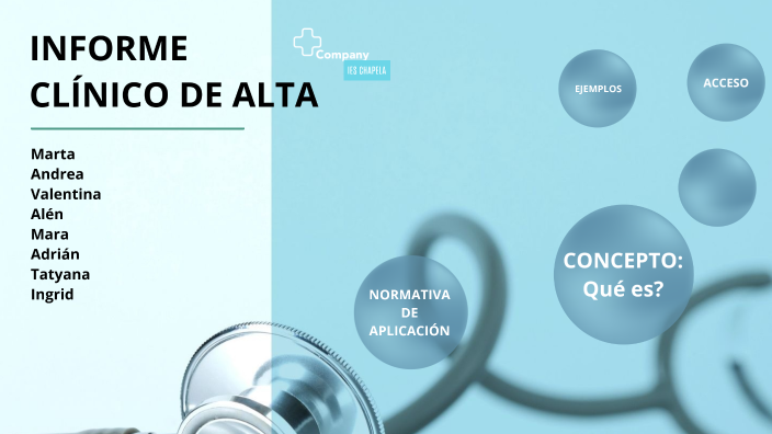 INFORME CLÍNICO DE ALTA by Marta Romero on Prezi