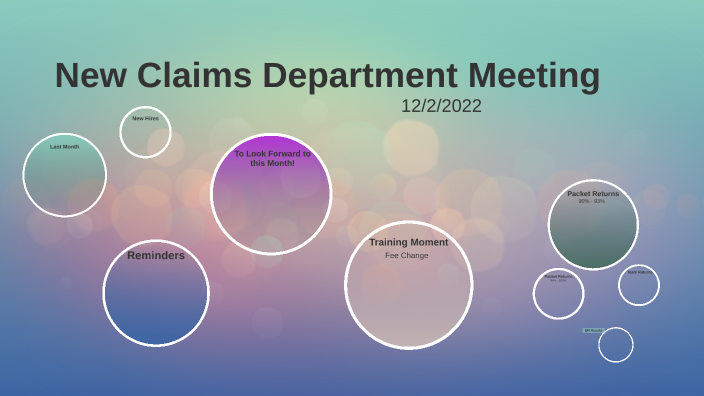 Department Meeting 12.2.22 by Steve Gossard on Prezi