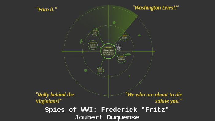 Spies of WWI: Frederick "Fritz" Joubert Duquense by Nick Strawser on Prezi